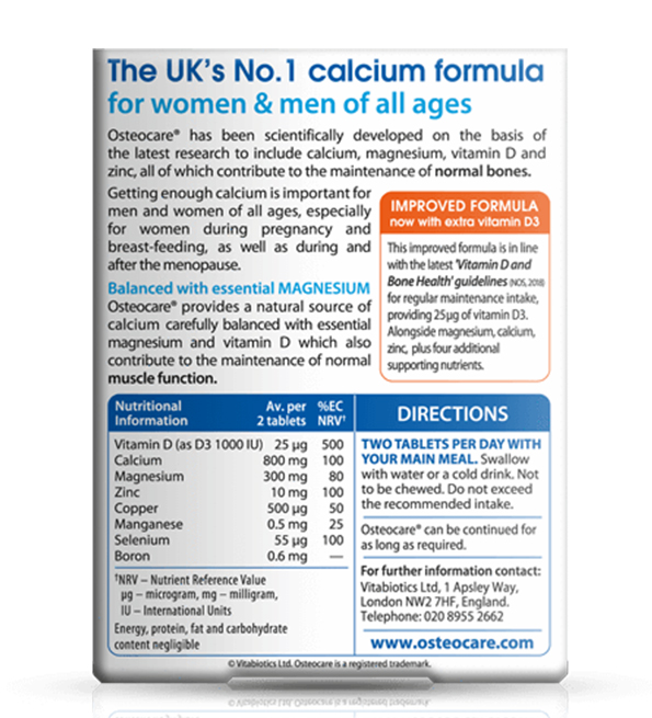 Osteocare 30 Comprimès – Santé Para